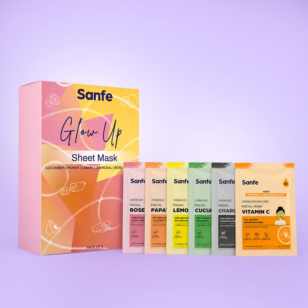 Sanfe Glow Up Sheet Mask - Hydrating Face Mask for Glowing Skin