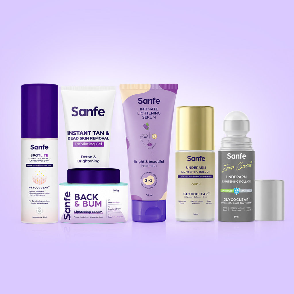 Sanfe Bikini, Underarm & Intimate Glow Care Combo | Brighten & Nourish