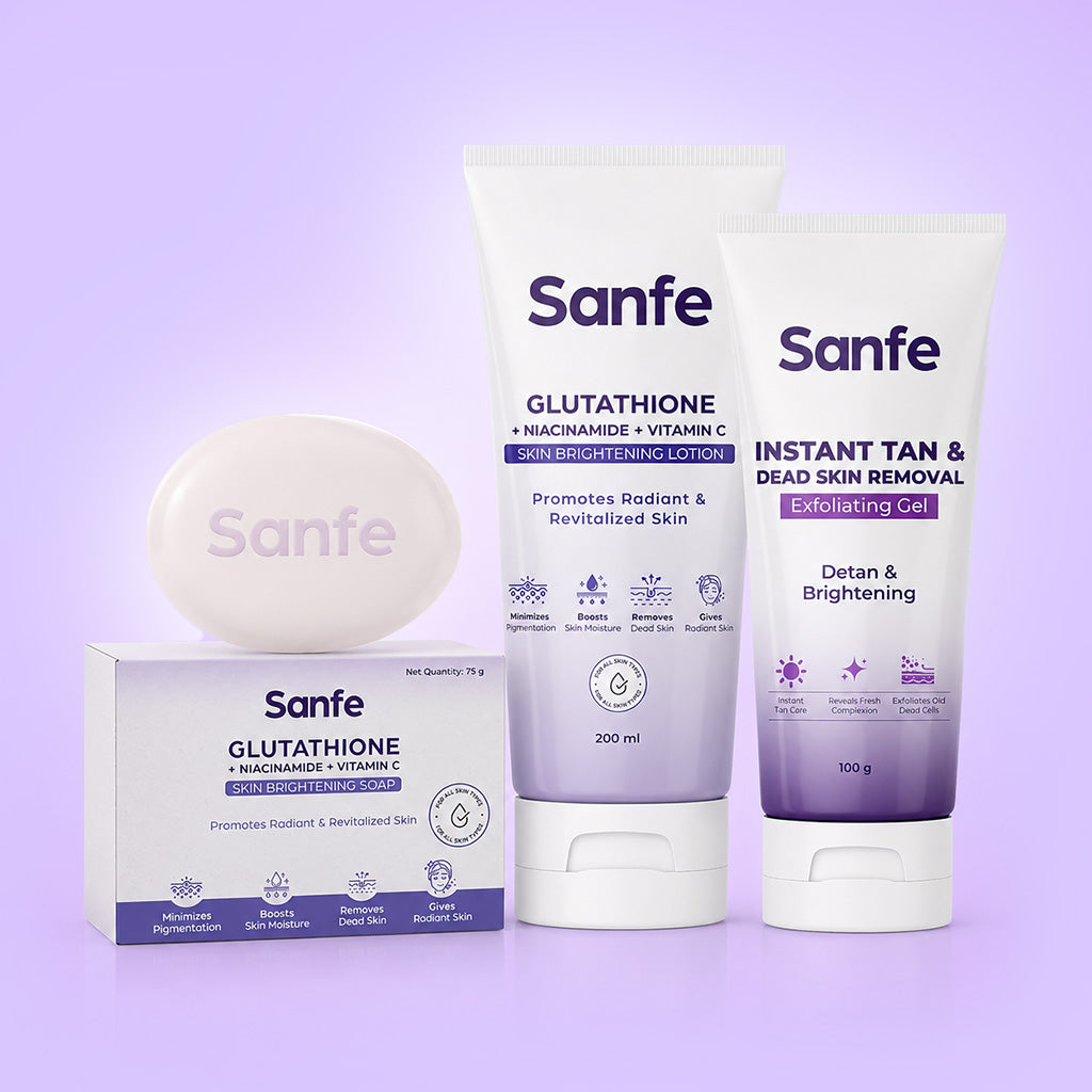 Sanfe Instant Detanning & Whitening Kit for face & body
