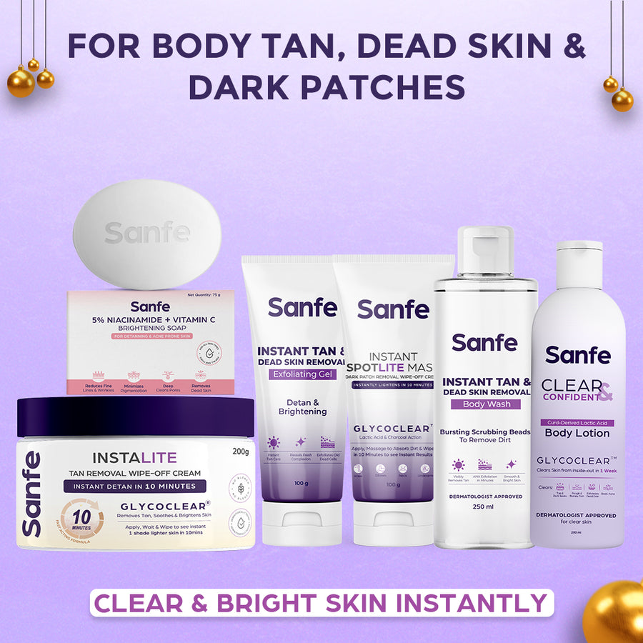 Sanfe Instant Tan & Dead Skin Removal Exfoliating Gel 200g