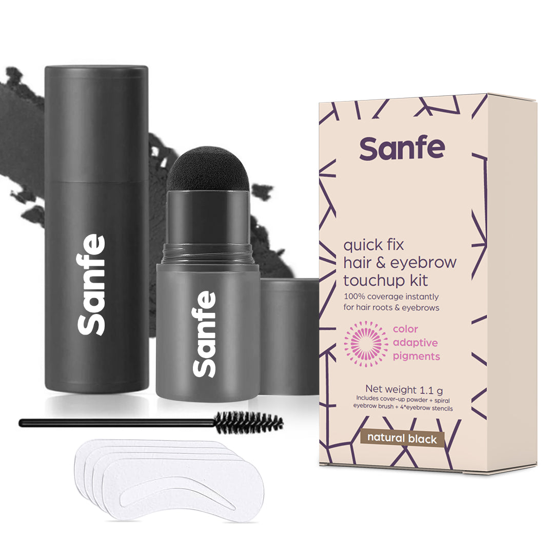 Sanfe Quick Fix Hair & Eyebrow Touch Up Kit - Black (Pack of 2)