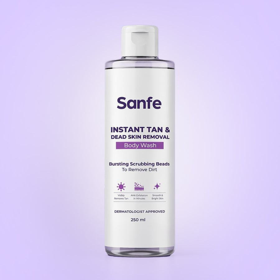 Sanfe Instant Tan & Dead Skin Removal Exfoliating Body Wash - 250ml
